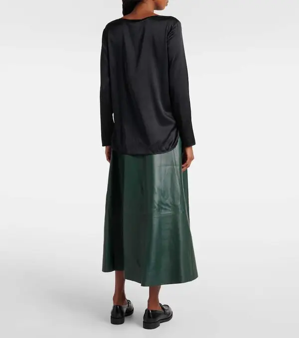 Max Mara Moldava Silk-blend Satin Top