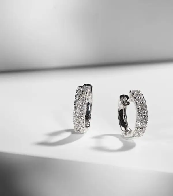STONE AND STRAND 14kt White Gold Diamond Stud Earrings - Silver
