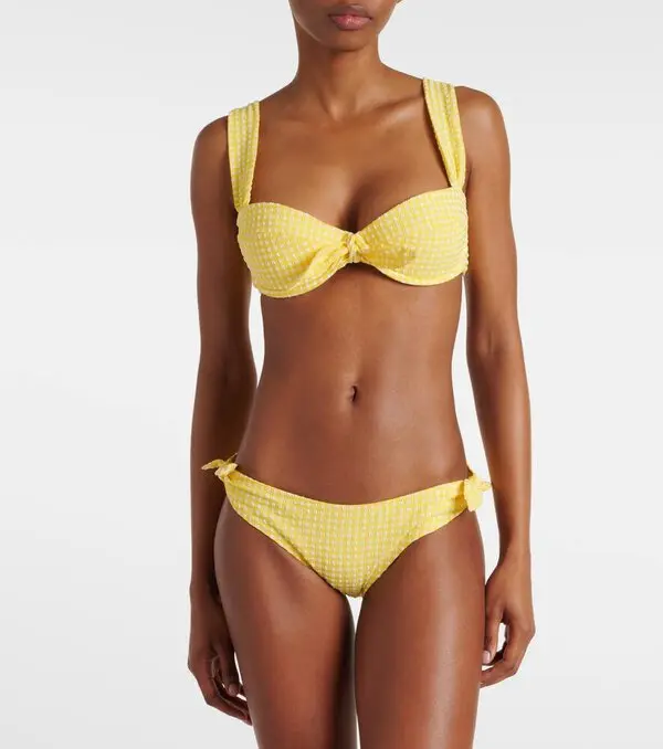 Heidi Klein Cape Town Checked Bikini Top