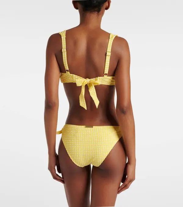 Heidi Klein Cape Town Checked Bikini Top