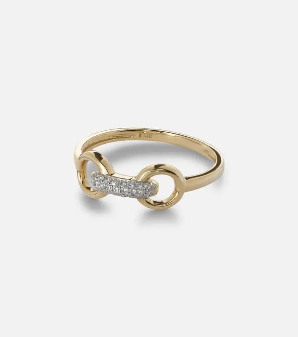 STONE AND STRAND Bridle 14kt Ring With Diamonds - Gold