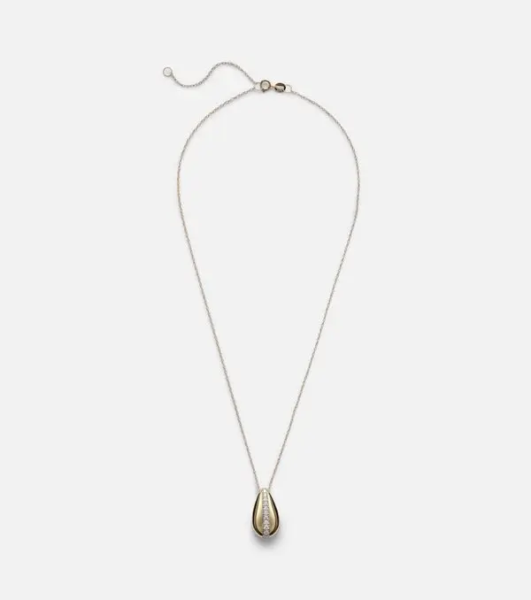 STONE AND STRAND Pistachio Diamond Pendant Necklace - Gold