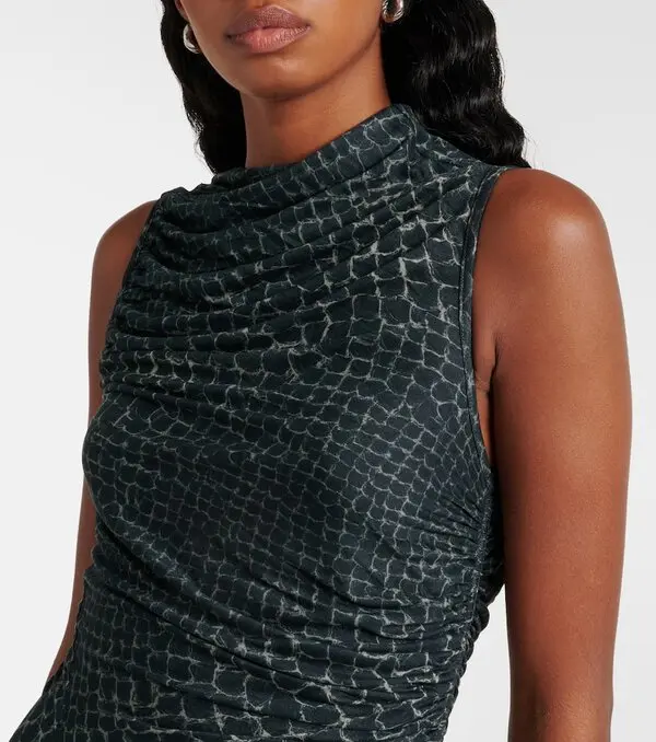 Rick Owens Svita Printed Jersey Gown - Black