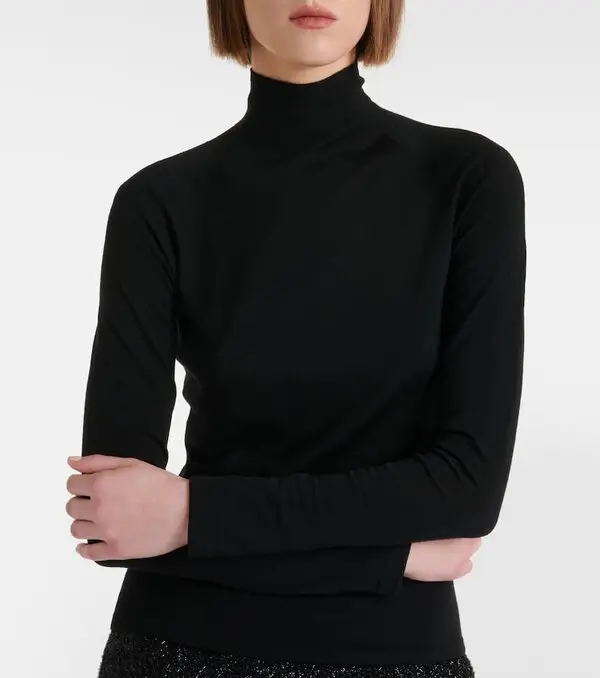 THE ROW Honna Wool Turtleneck Top