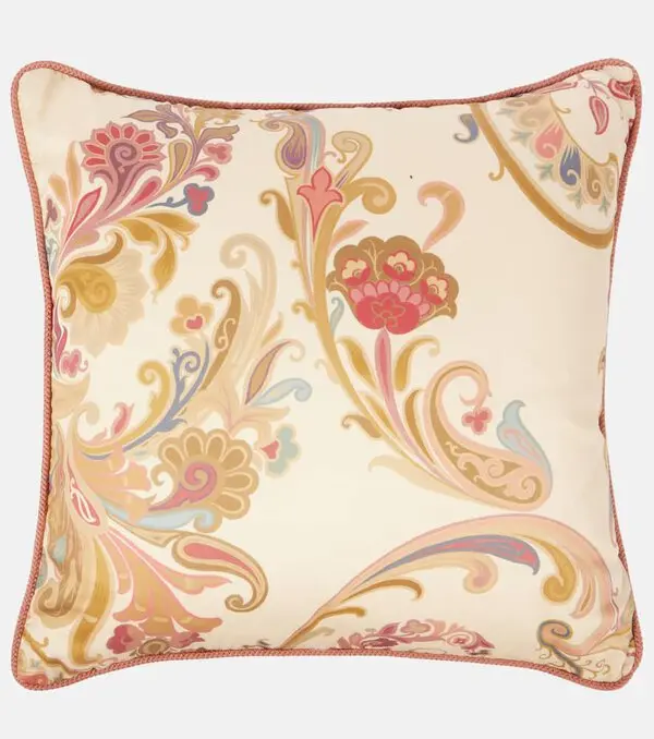 Etro Kentia Embroidered Cushion - White