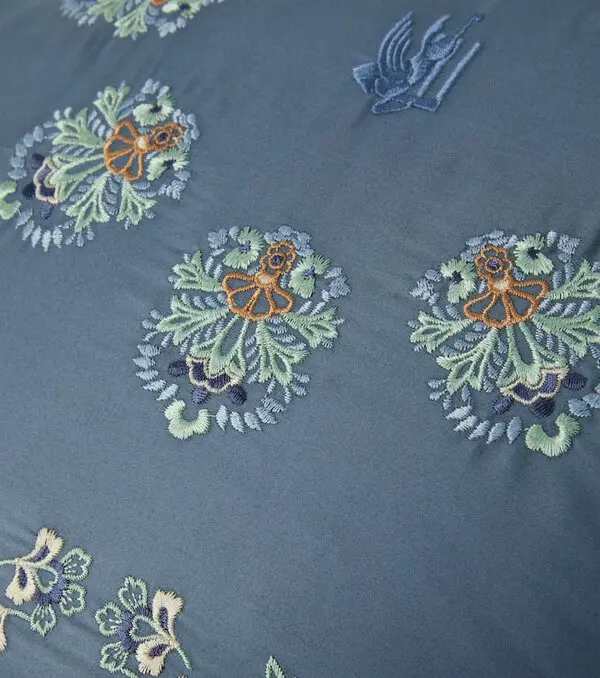 Etro Embroidered Cotton Satin Cushion