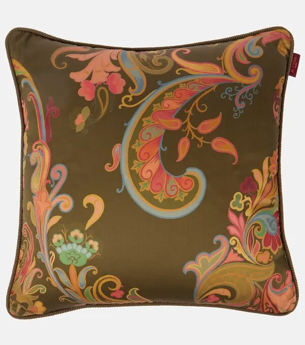 Etro Kentia Embroidered Cushion - Green