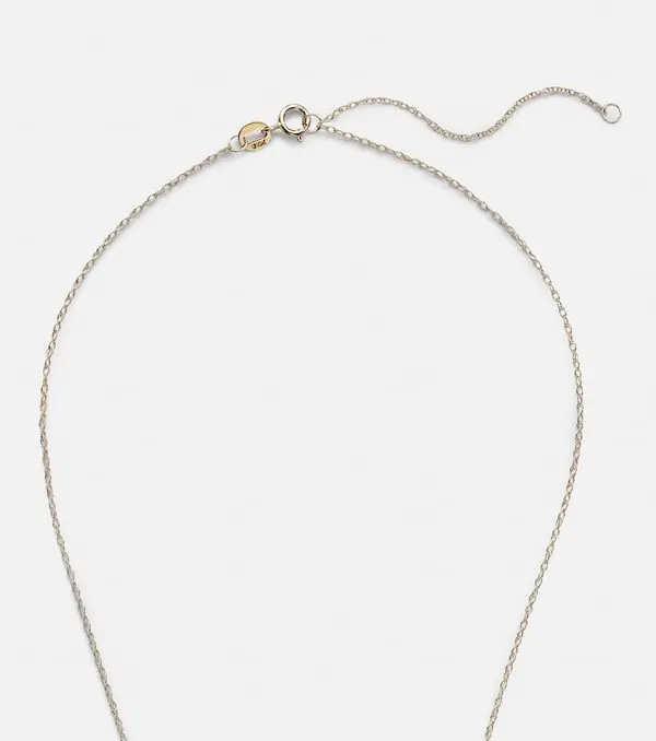 STONE AND STRAND Initial 10kt Necklace With Diamonds