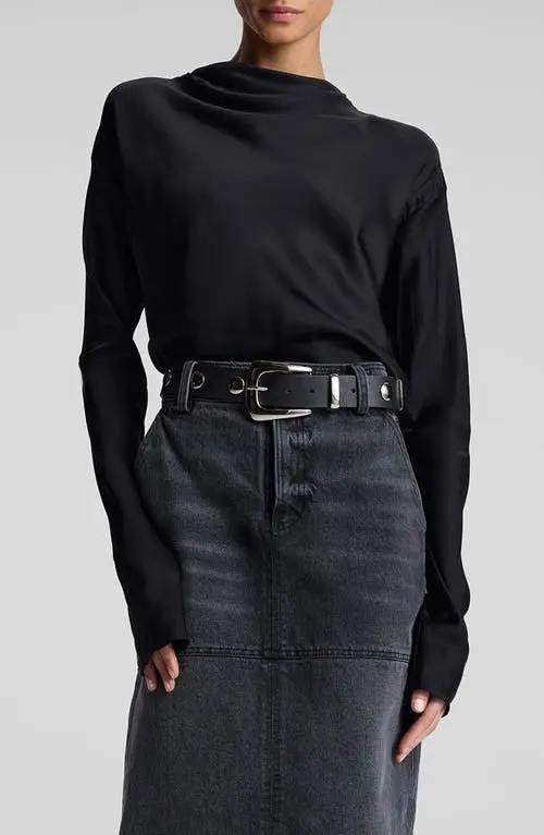A.L.C. Georgia Cowl Neck Top - Black