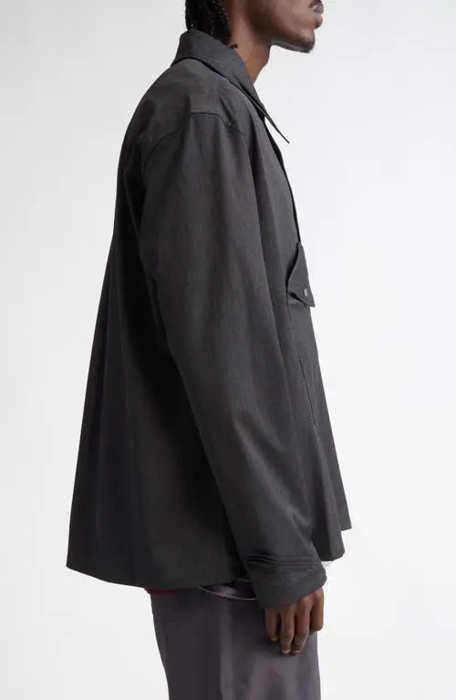Kiko Kostadinov Jarocka Overshirt In Charcoal - 48% Off | Editorialist