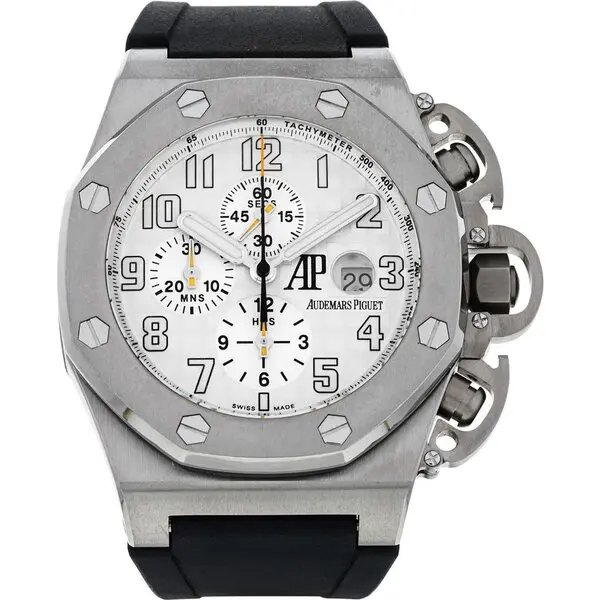 WATCHFINDER & CO. Audemars Piguet Royal Oak Offshore Rubber Strap Watch - Black/silver