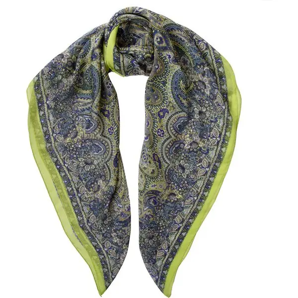 ELIZABETTA Helenalarge Silk Scarf For - Green
