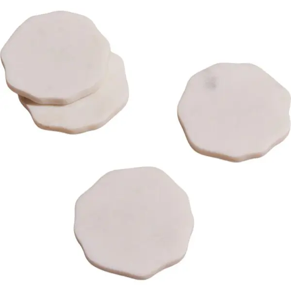 MESO GOODS Flor Marble Costersset Of 4 - White