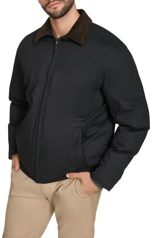 Dockers Padded Corduroy Collar Cotton Bomber - Black