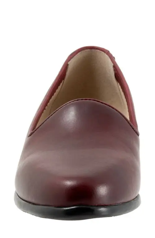 Trotters Liz Leather Flat - Oxblood