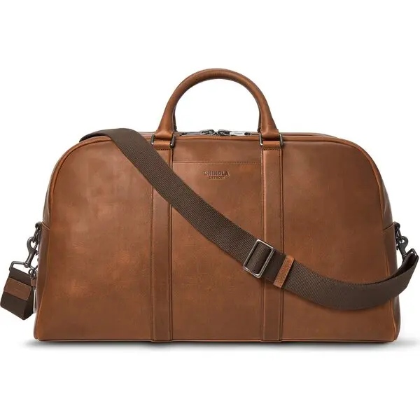 Shinola Runwell Navigator Leather Duffle - Medium Brown