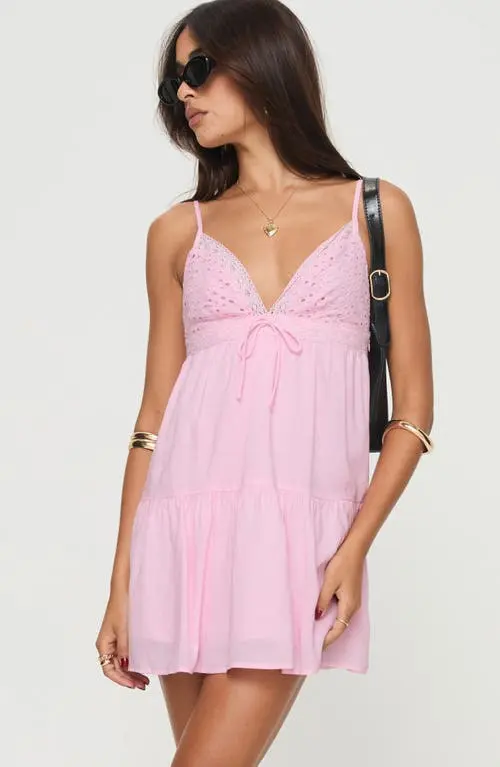 open lace back dress Carlita Mini Dress | Yellow | Womens main image 0
