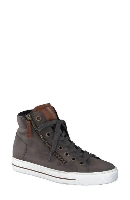Paul Green Wells High-top Sneakers - Iron Cognac Combo