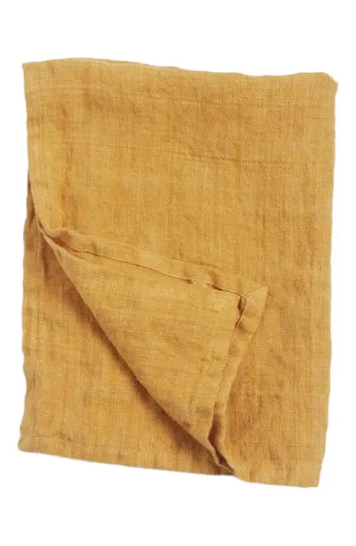 CREATIVE WOMEN Stone Washed Linen Tea Towel - Gold