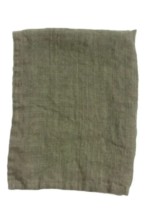 CREATIVE WOMEN Stone Washed Linen Tea Towel - Sage