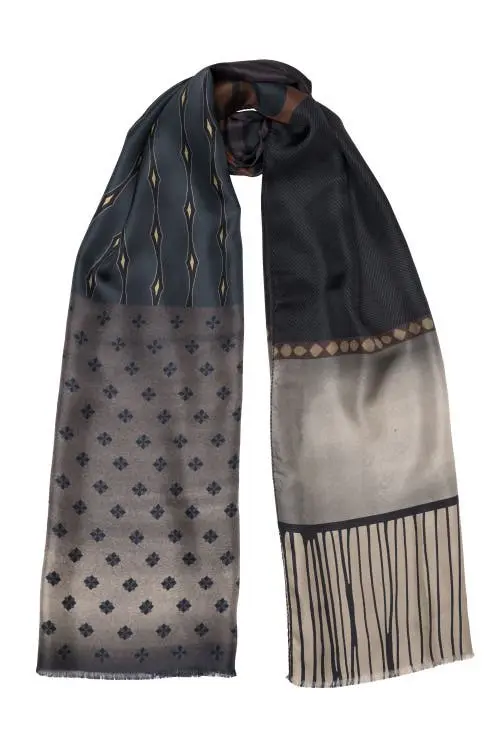 ELIZABETTA Atrilarge Silk Scarf - Plum
