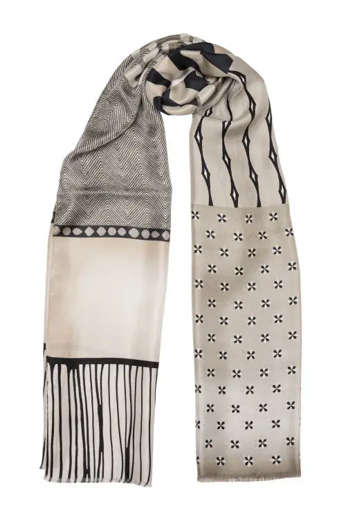 ELIZABETTA Atrilarge Silk Scarf - Sand
