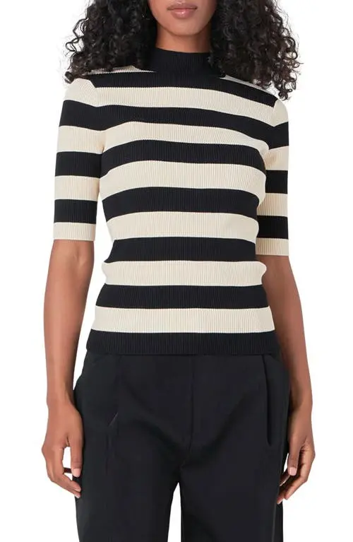 Endless Rose Stripe Mock Neck Sweater