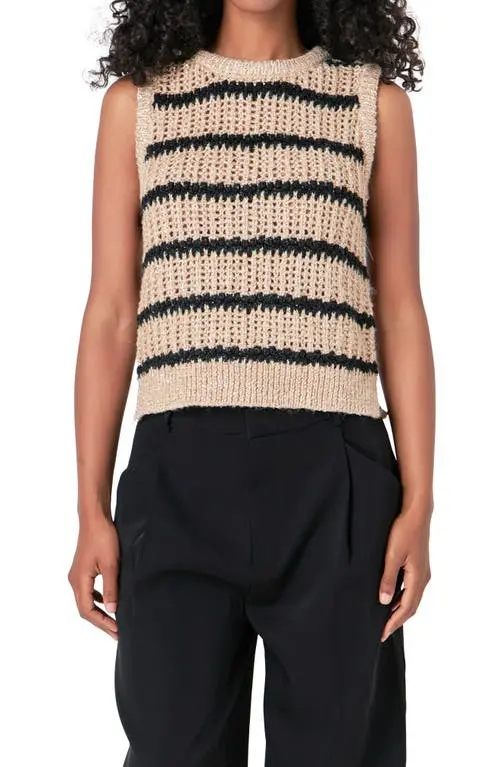 Endless Rose Sequin Stripe Sweater Vest