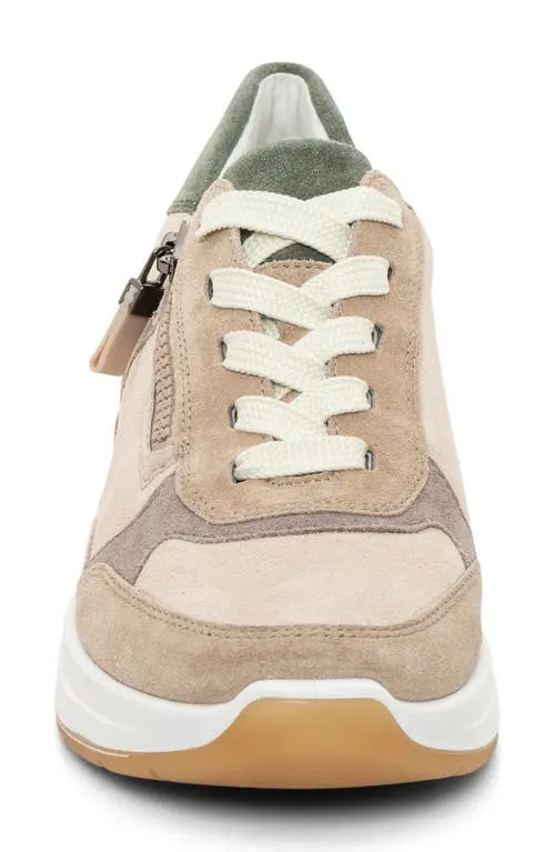 ARA Gardenia Wedge Sneakers - Sand Shell/moon/thyme