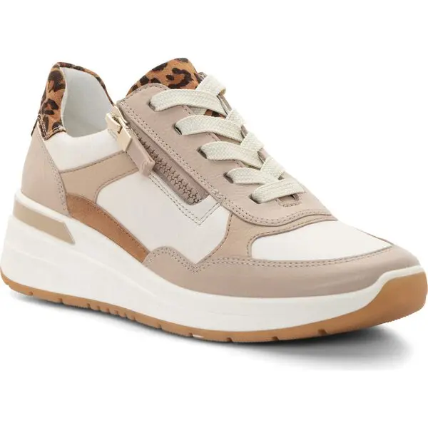ARA Gardenia Wedge Sneaker - Shell/cream/sand