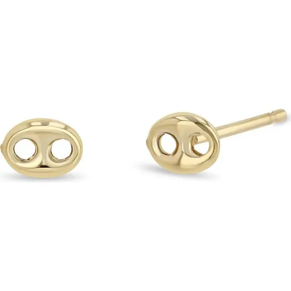 Zoe Chicco Mariner Link Stud Earrings - 14k Yellow Gold