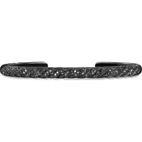 David Yurman Sculpted Cable Cuff Bracelet - Black Titanium