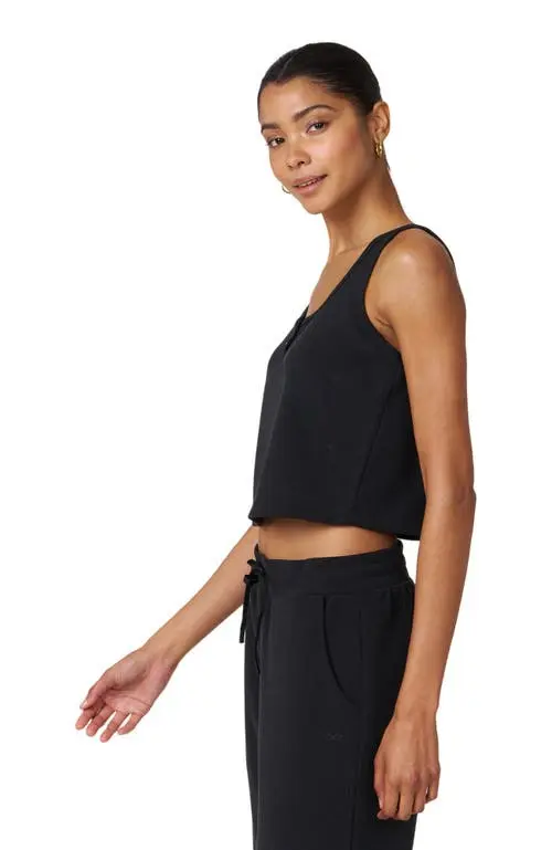 REBODY Retreat Waffle Tank - Black