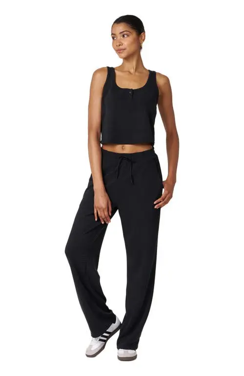 REBODY Retreat Waffle Tank - Black