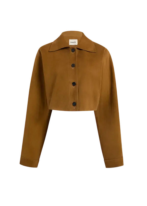 Khaite Sue Jacket In Suede - Toffee