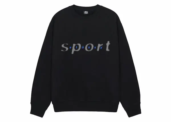 StÜssy Dot Sport Crew - Black