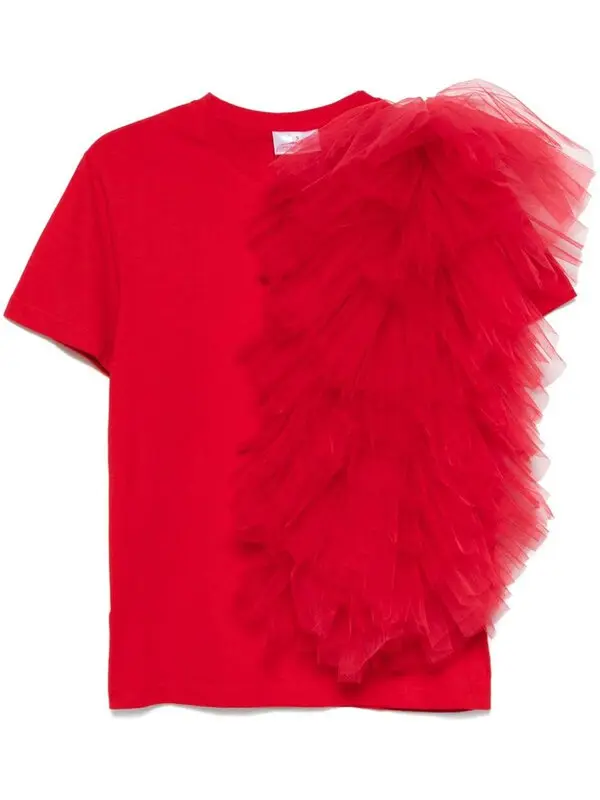 Alchemy Fashions X Lia Aram Tulle-insert T-shirt - Red