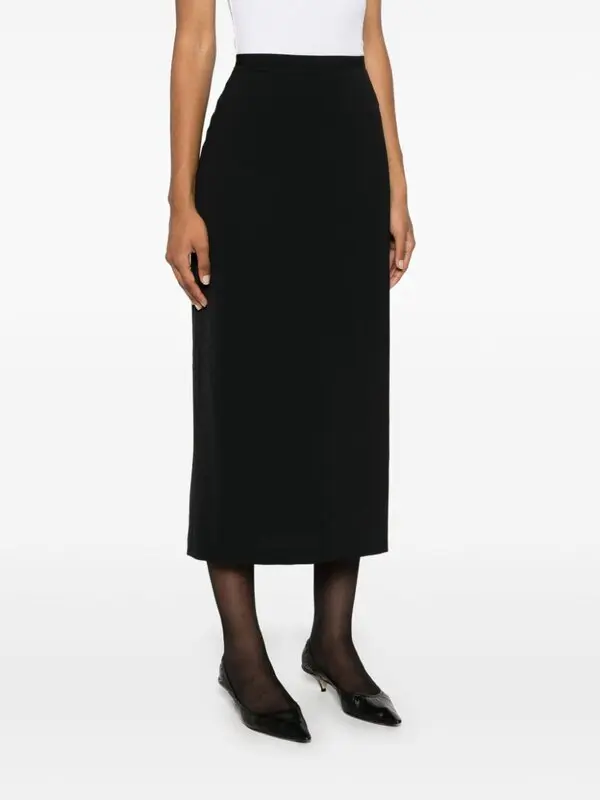 THE ROW Matias Midi Skirt - Black