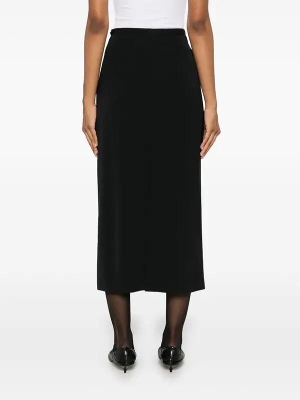 THE ROW Matias Midi Skirt - Black