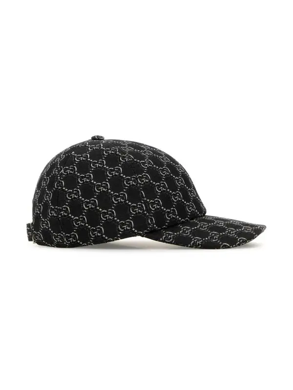 Gucci Gg Supreme Canvas Baseball Cap - Grey | Editorialist display picture 1
