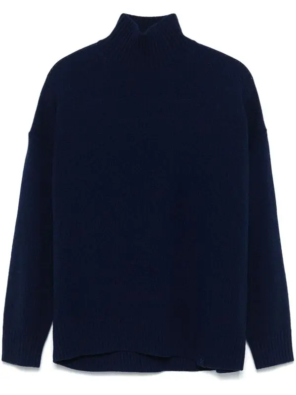 Victoria Beckham Cut-out Wool-cashmere Sweater - Blue