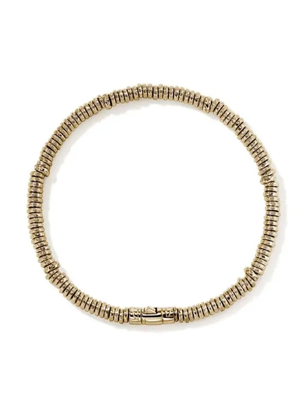 John Hardy 14kt Yellow Heishi Bracelet - Gold