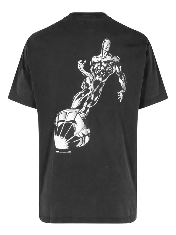Kith X Marvel Silver Surfer Vintage T-Shirt - Black | Editorialist