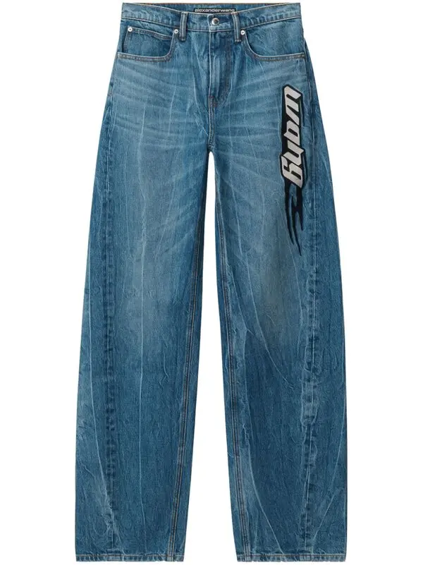 Alexander Wang Logo-patch Balloon Jeans