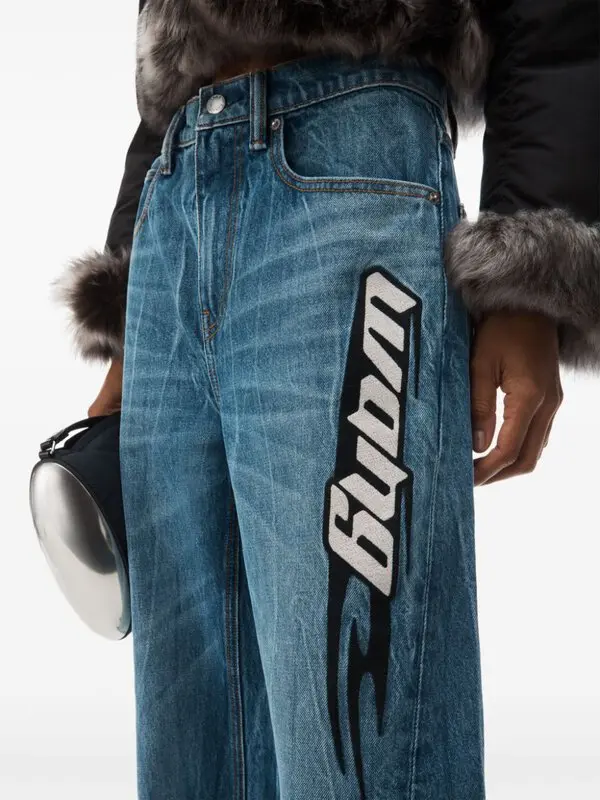 Alexander Wang Logo-patch Balloon Jeans