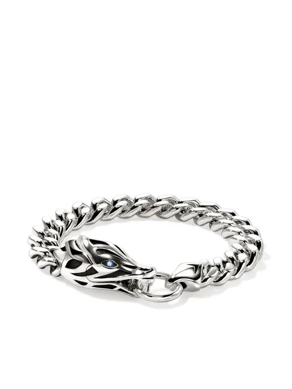 John Hardy Sterling Naga Sapphire Bracelet - Silver