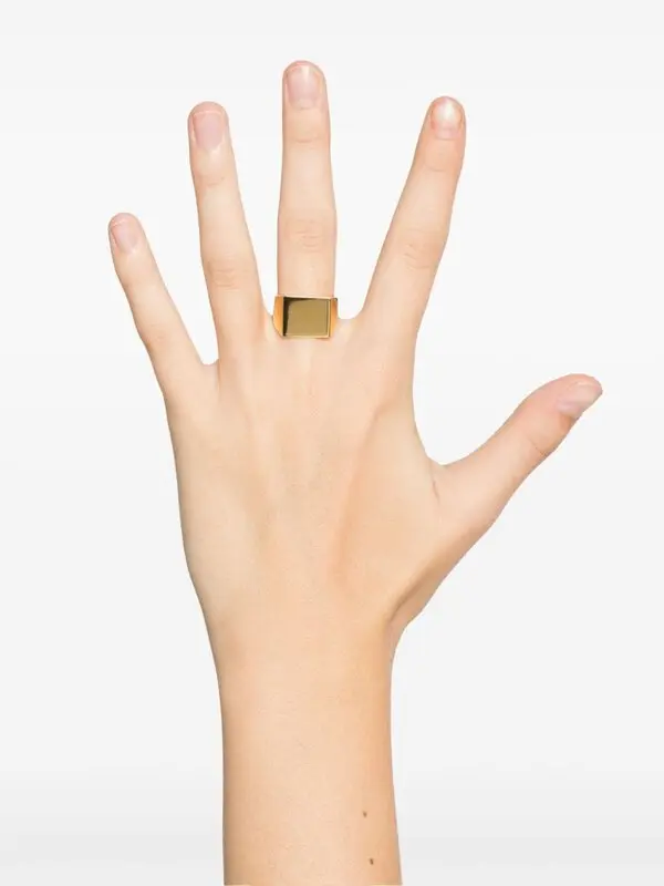 WOUTERS & HENDRIX Tone Signet Ring - Gold