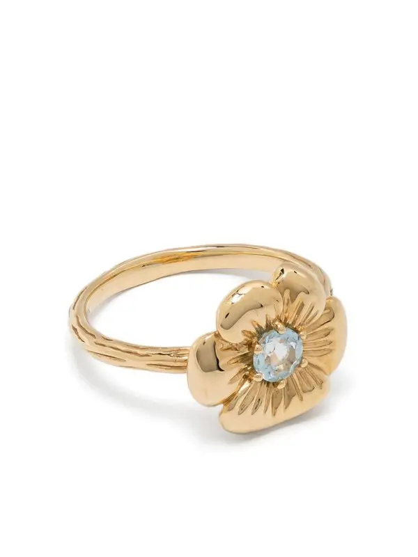 AURÉLIE BIDERMANN 18kt Yellow Topaz Bouquet Ring - Gold