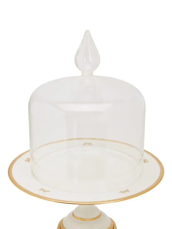 VILLARI Embossed Bow Detailing Cake Stand
