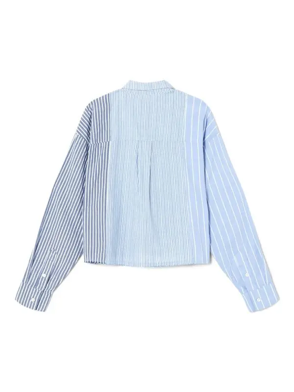 RE/DONE Patchwork Striped Shirt